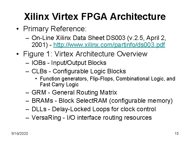 Digital Engineering Laboratory Course Introduction FPGA Concepts and