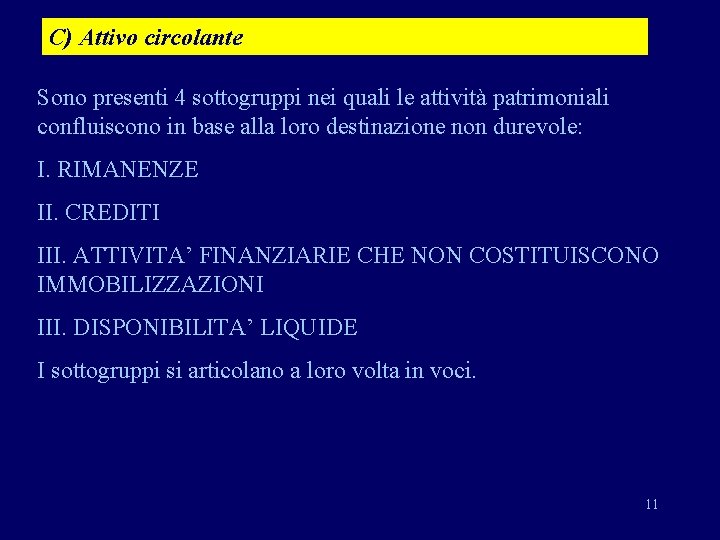 Contabilit e bilancio 2 Gli schemi di bilancio