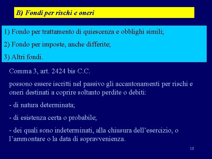 Contabilit e bilancio 2 Gli schemi di bilancio