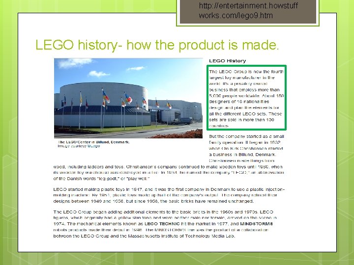 LEGO secondary research By Chloe Richardson http www