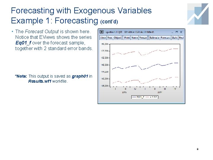 EViews Training Basic Forecasting Note Data and workfiles
