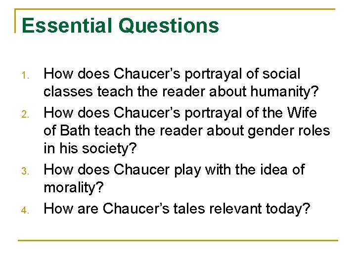 An Introduction to Geoffrey Chaucers The Canterbury Tales