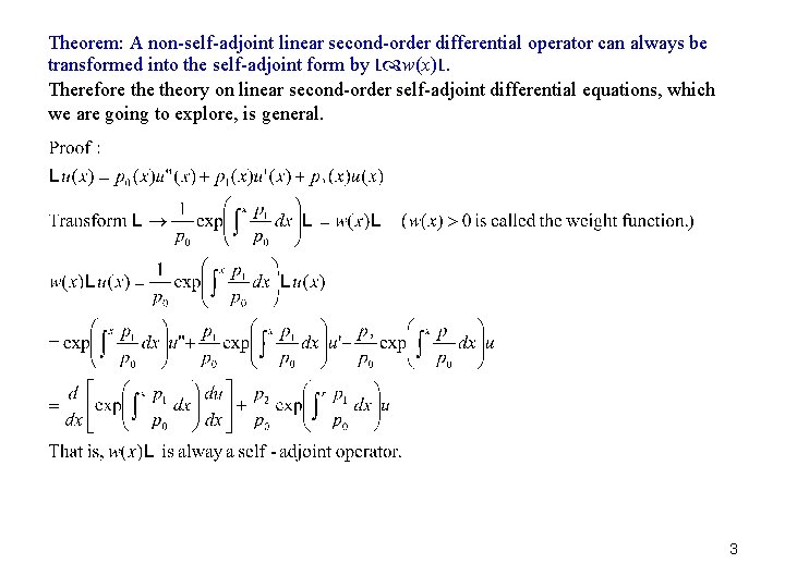 Chapter 10 SturmLiouville theoryOrthogonal functions December 5 Selfadjoint