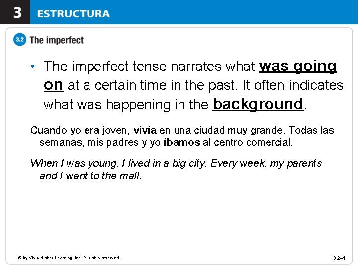 The imperfect tense in Spanish the ABAs and