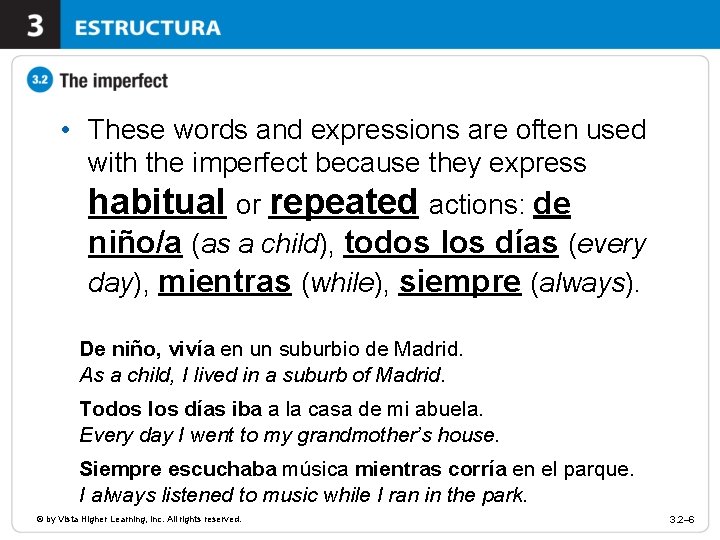 The imperfect tense in Spanish the ABAs and