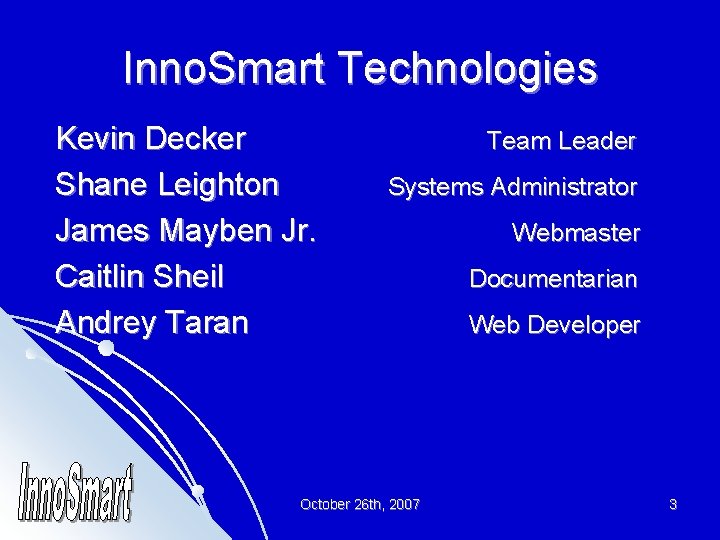 Simnet View Requirements Specification by Inno Smart Technologies