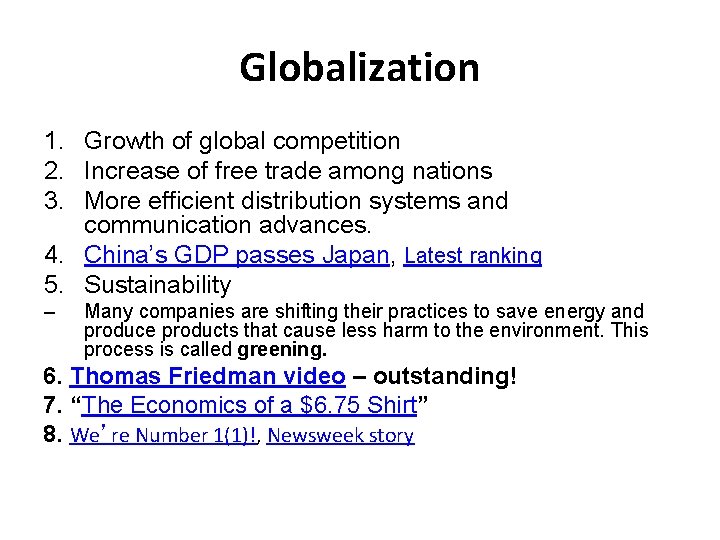 Business Fundamentals Module 1 Evolution of Business Globalization