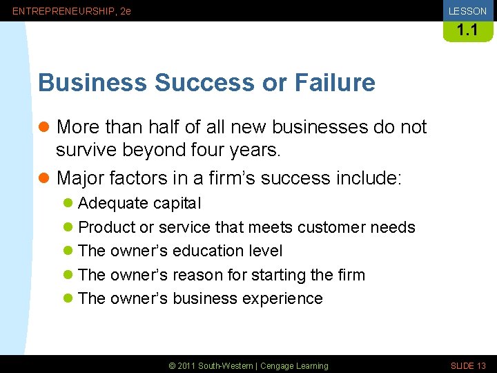 LESSON 1 1 ALL ABOUT ENTREPRENEURSHIP GOALS l