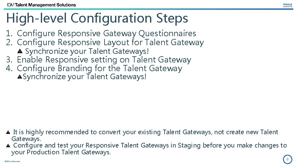 Responsive Talent Gateways and Gateway Questionnaires IBM Kenexa