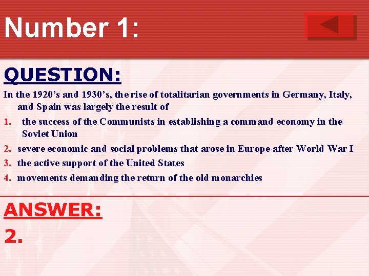 Global Studies II 100 Concepts Final Exam Preparation