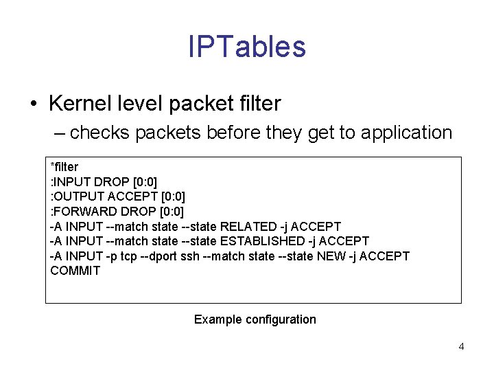 Quick Overview Network Iptables Snort Monitoring Configuration Beltaine