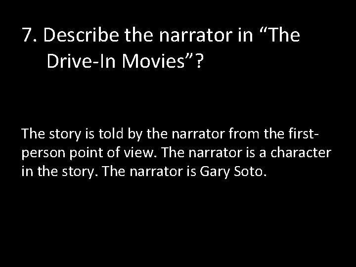 The DriveIn Movies by Gary Soto Review 1