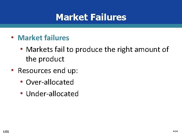 Chapter 4 Market Failures Public Goods and Externalities