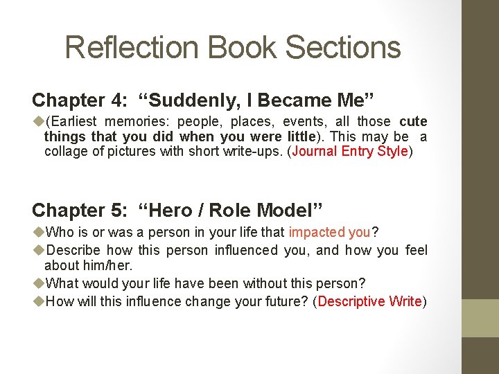Reflection Book Project Reflection Book 3 rd Term