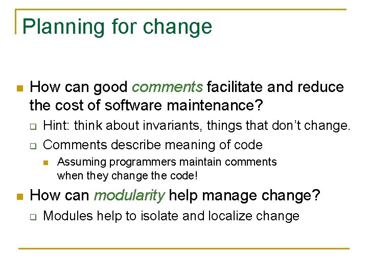 Software process life cycles CSE 432 ObjectOriented Software
