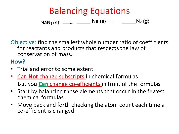 The Basics of Stoichiometry and Mole Calculations References