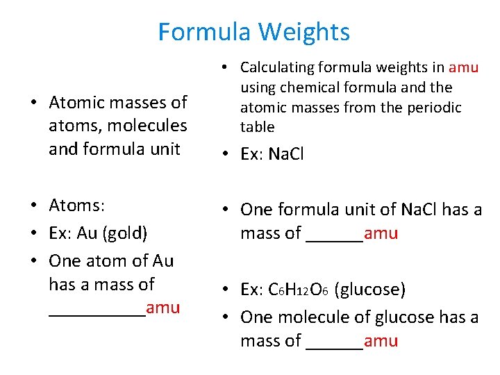 The Basics of Stoichiometry and Mole Calculations References