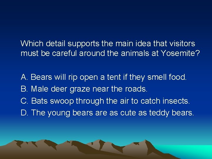 Letters Home from Yosemite By Lisa Halvorsen Vocabulary