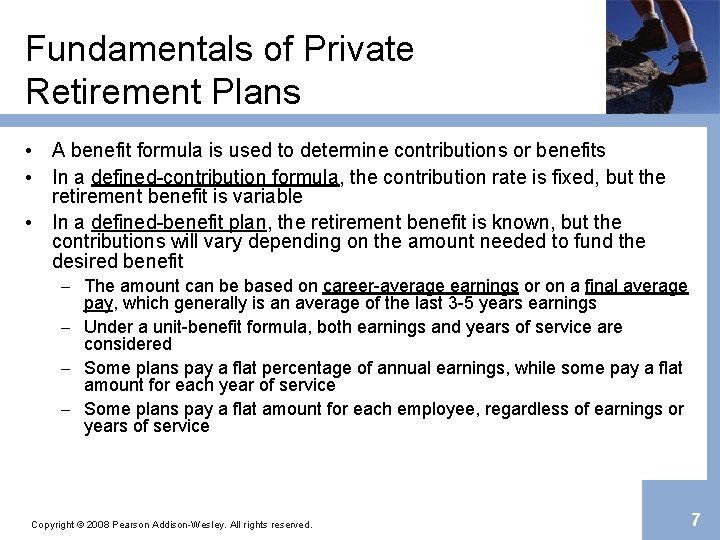Chapter 17 Employee Benefits Retirement Plans Copyright 2008