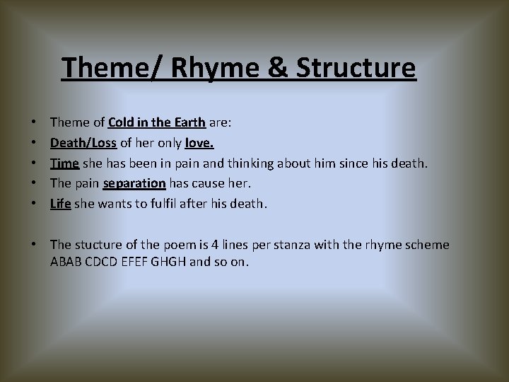 Cold In The Earth By Emily Bronte Cold