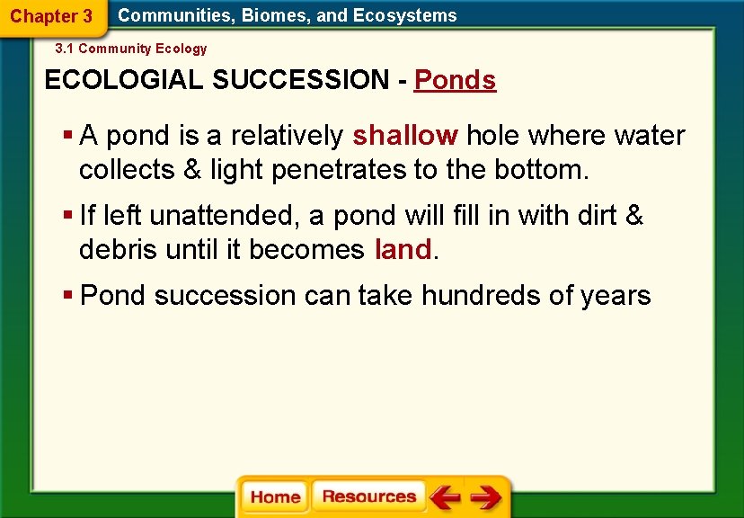 Ecological Succession Notes 3 1 State Standard SB