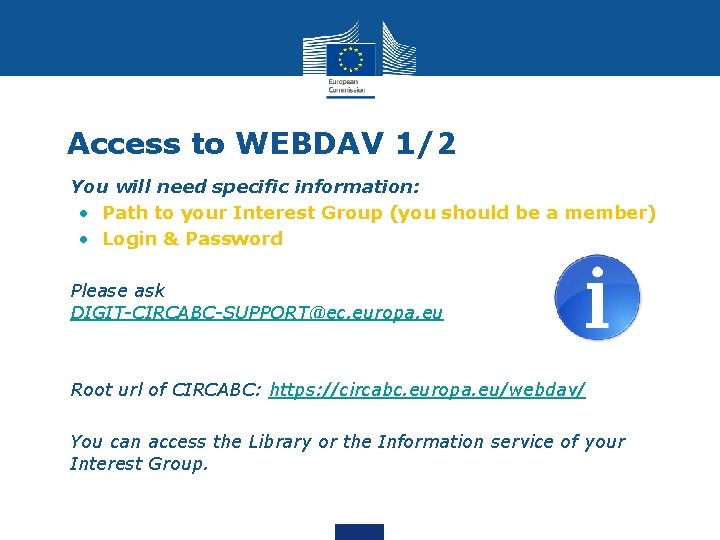 CIRCABC How to use WEBDAV in CIRCABC Pierre