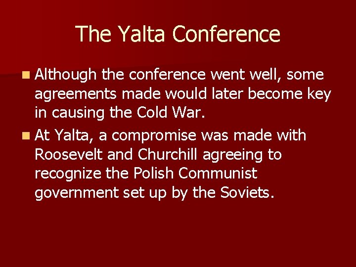 Chapter 18 The Cold War Begins 1945 1960