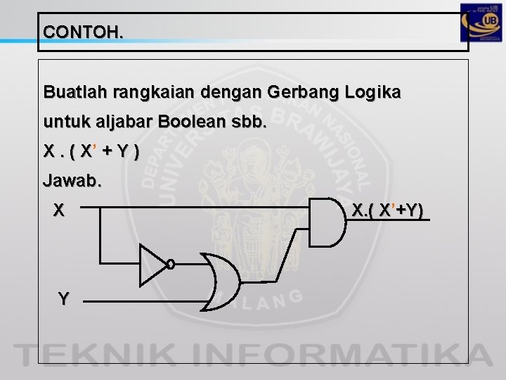 III ALJABAR BOOLEAN DAN GERBANG LOGIKA A PENDAHULUAN