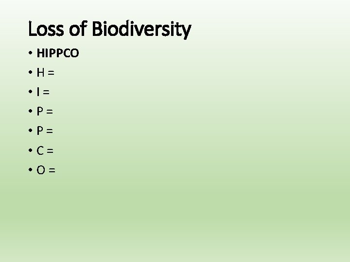 Biodiversity Test Review Biodiversity Why important Importance of