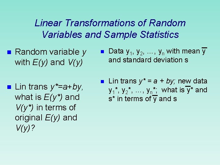 Chapter 3 Selected Basic Concepts in Statistics Part