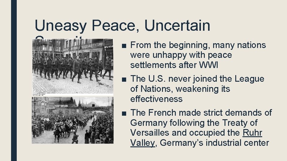 CHAPTER 28 Europe 1919 1939 Lesson 1 Instability
