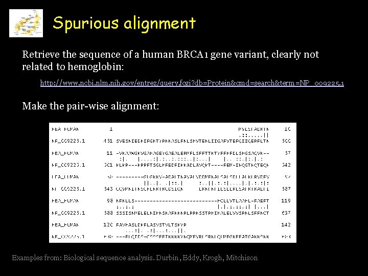 BI 420 Introduction to Bioinformatics Sequence alignment Gabor