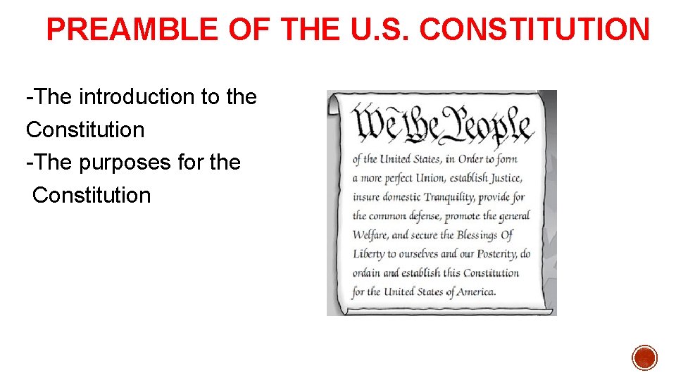 CHAPTER 3 THE CONSTITUTION Bellringer What is a