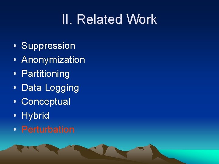 Data Perturbation An Inference Control Method for Database