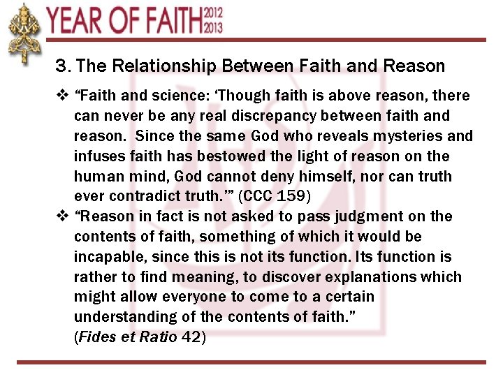 Know Yourself The Relationship Between Faith and Reason
