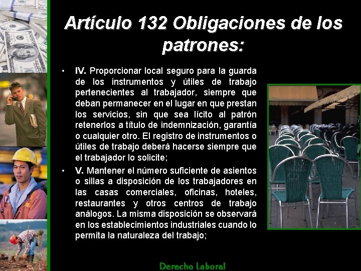 Obligaciones de los Patrones y de los Trabajadores