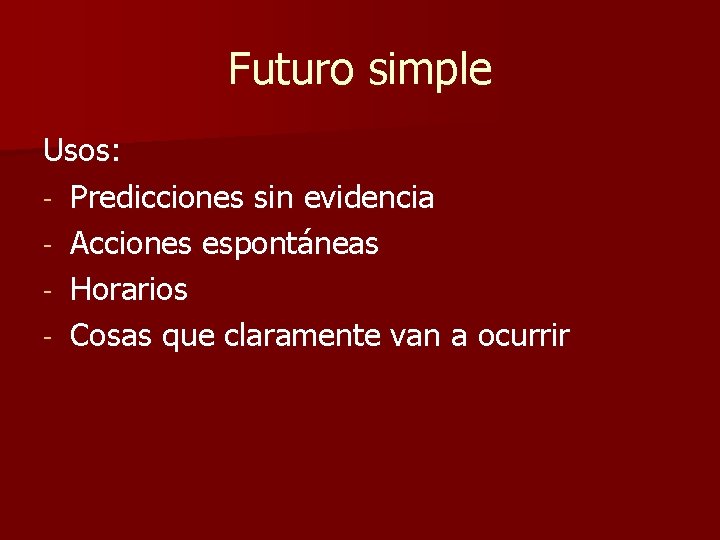 Hablamos en futuro Introduccin En ingls cuando queremos