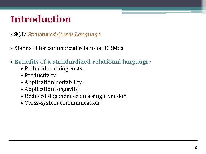 CS 380 Introduction to Database Systems Chapter 8