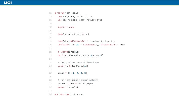 A FortranKeras Deep Learning Bridge for Scientific Computing