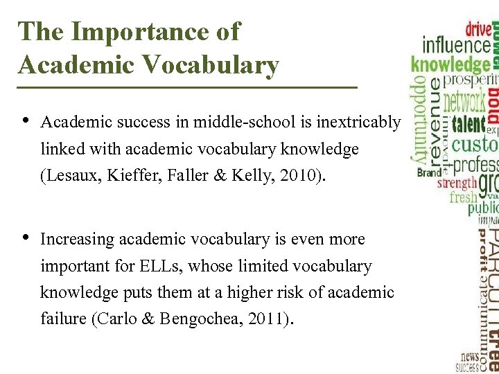 EcoLiteracy Intervention Exploring Academic Vocabulary through an Urban