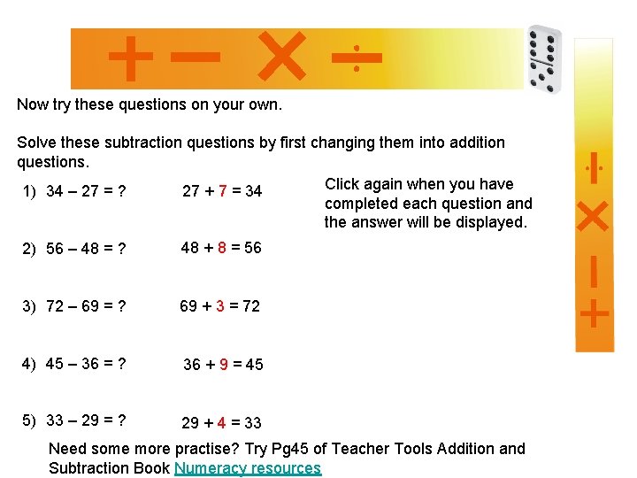 Dont Subtract Add I am learning that problems