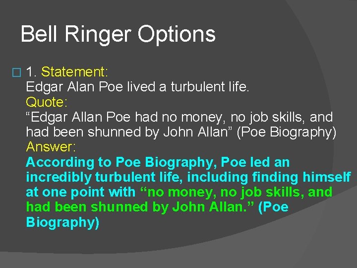 MLA Quotations Format ENGLISH IV English IV Bell