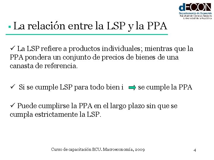 Nivel de precios y tipo de cambio a