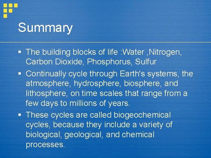 Biogeochemical Cycles Water Nitrogen Carbon Dioxide Phosphorus Sulfur