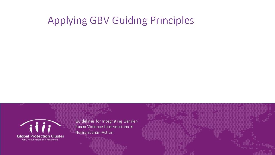 MODULE 4 Responding to a GBV disclosure as