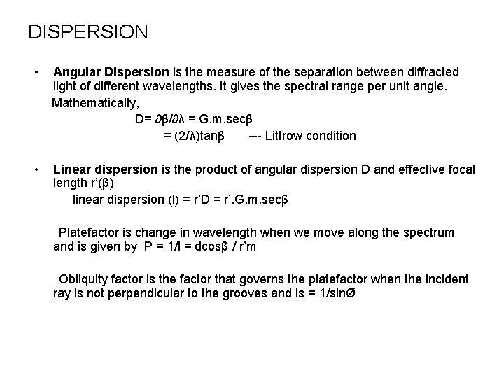 Diffraction gratings By M Ravi Kiran Introduction Diffraction