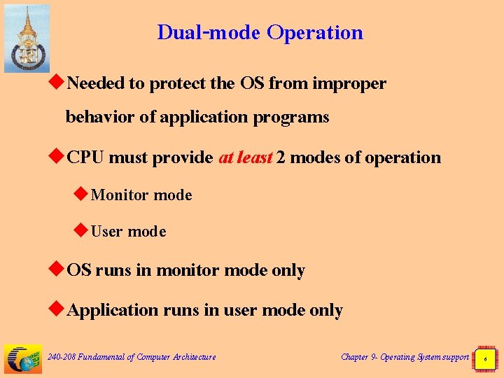 240 208 Fundamental of Computer Architecture September 13
