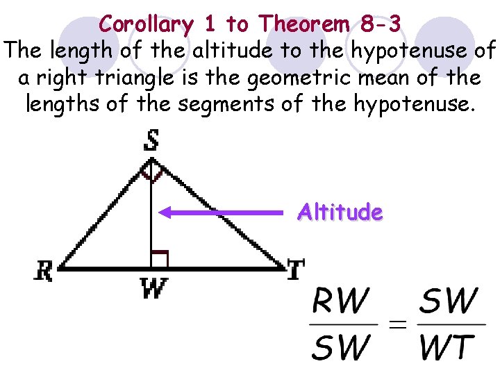 Chapter 8 Lesson 4 Objective To find and
