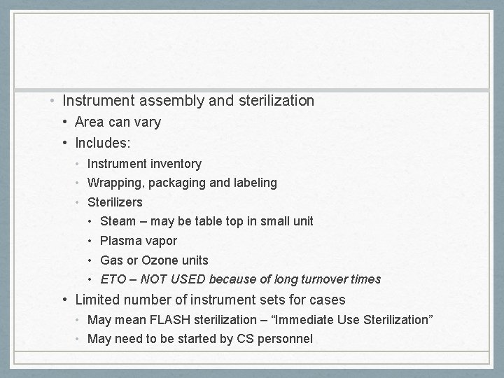 Sterile Processing for Ambulatory Surgery and Other Practices