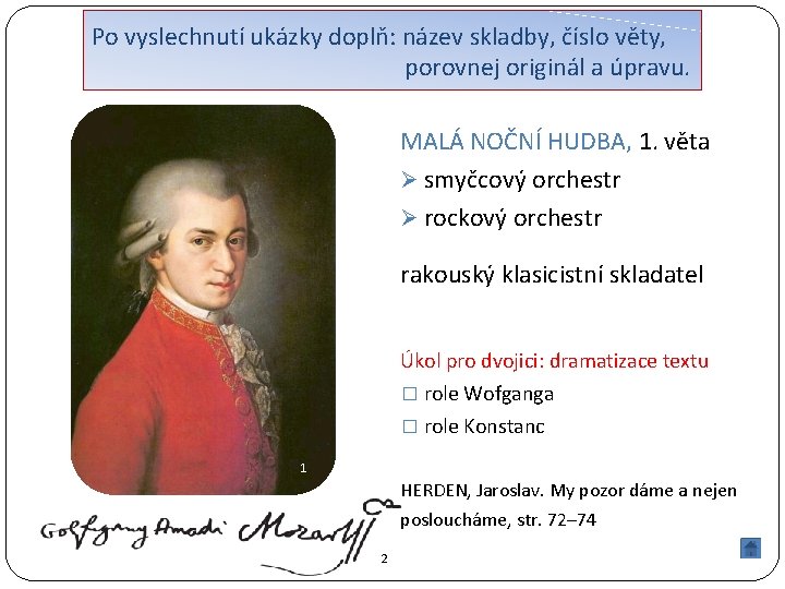 Djiny evropsk hudby KLASICISMUS Wolfgang Amadeus Mozart ivot